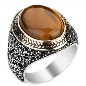 Accessories | New Turkish Ottoman Style Copper Ring With Large Brown ...